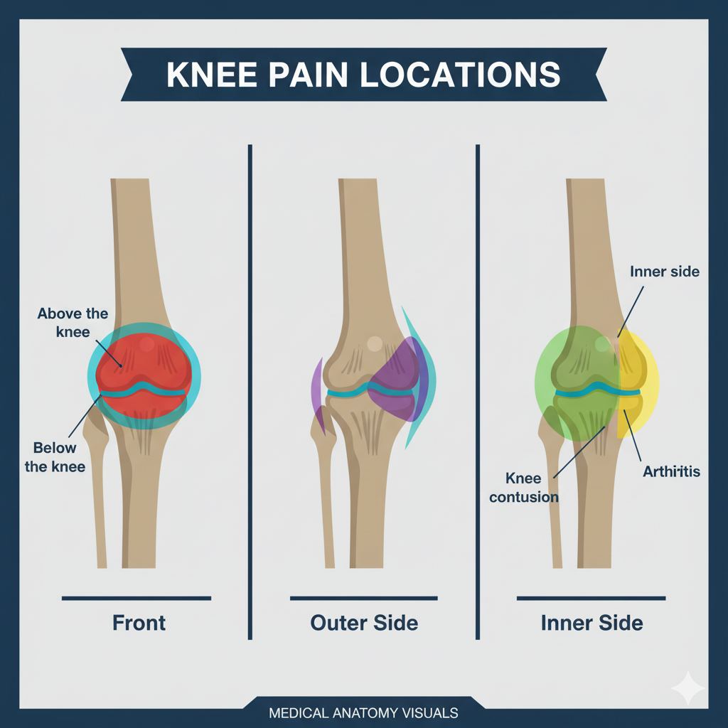 Knee Pain Location Chart - What Your Knee Pain May Indicate?